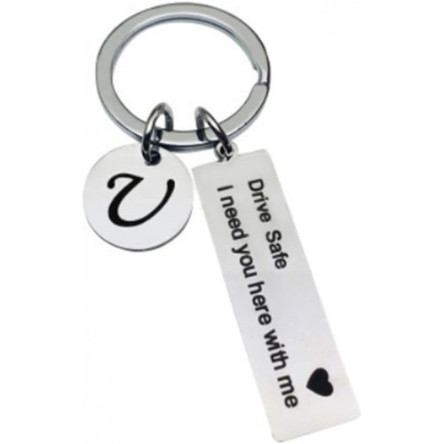 Drive safe key chain letter U